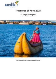 Treasures of Peru 2025 - Exotik Journeys